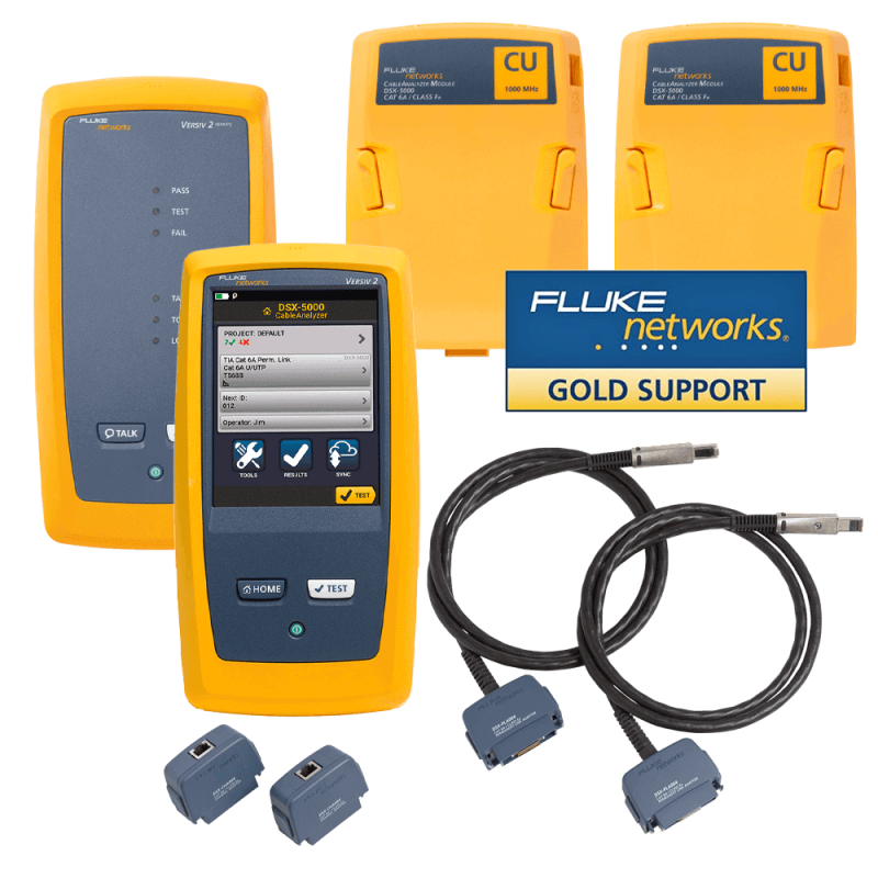DSX2-5000 / GLD-INT | DSX2-5000 CableAnalyzer, 1 GHz, WLAN, Versiv2 main and remote device + 2 ...